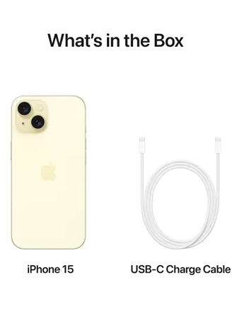 Apple iphone 15 Plus Yellow 256GB - Happi Mobiles